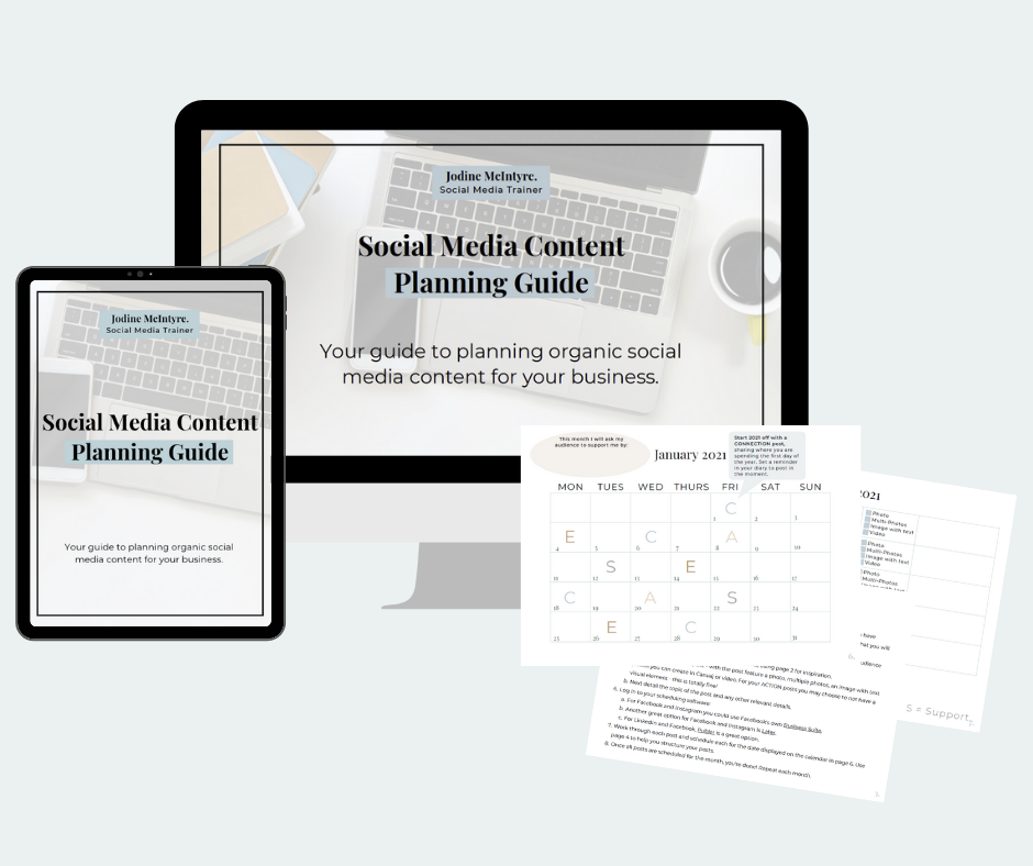 Plan your social media content for 2021 - your FREE Guide!